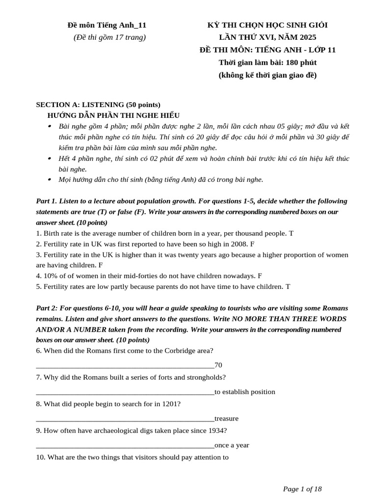 An1 - 09 - ĐỀ AND KEYS | PDF
