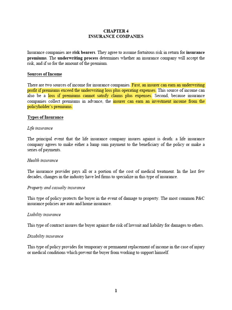 Fabozzi IM CH04 | PDF | Insurance | Life Insurance