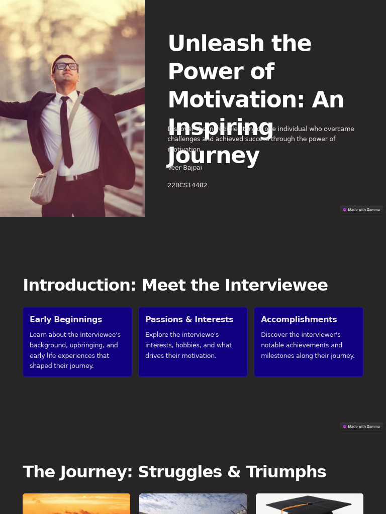 Unleash The Power of Motivation An Inspiring Journey | PDF | Motivation ...