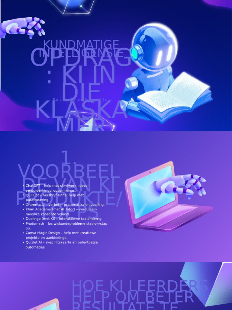 Blue Futuristic Illustrative Artificial Intelligence Project Presentation | PDF