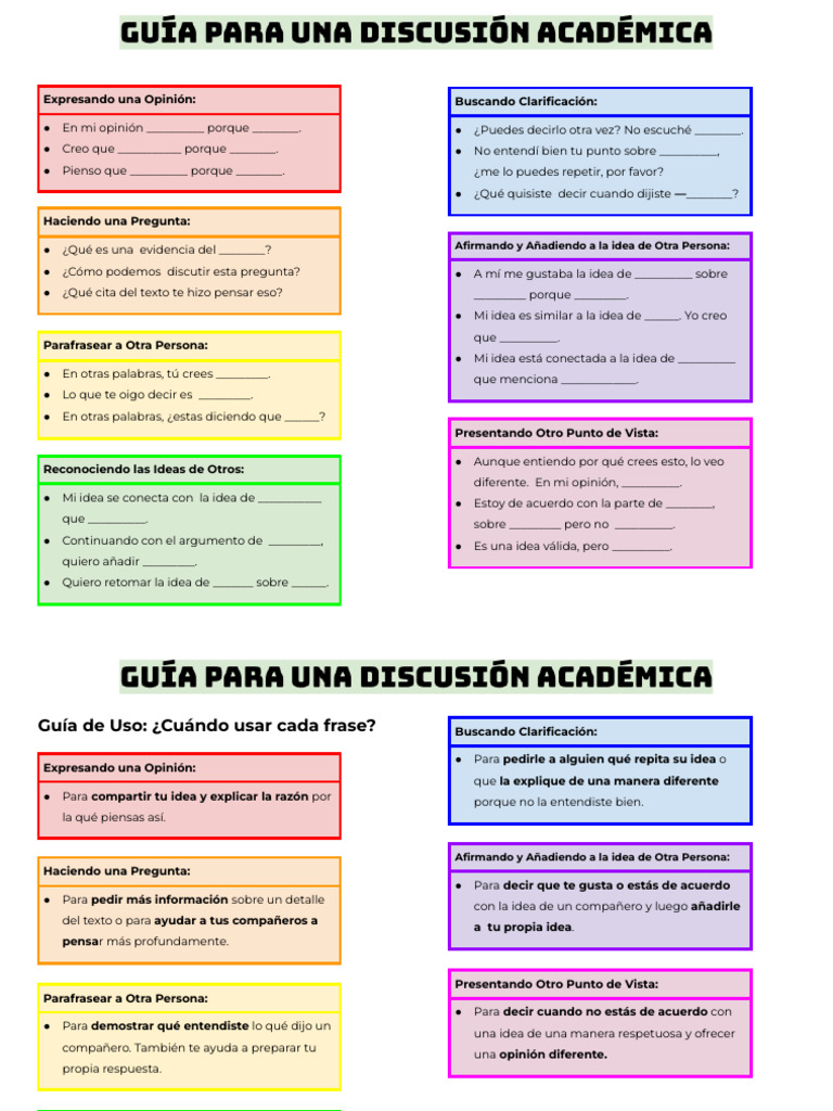 (SP) Discussion Stems & Frames | PDF