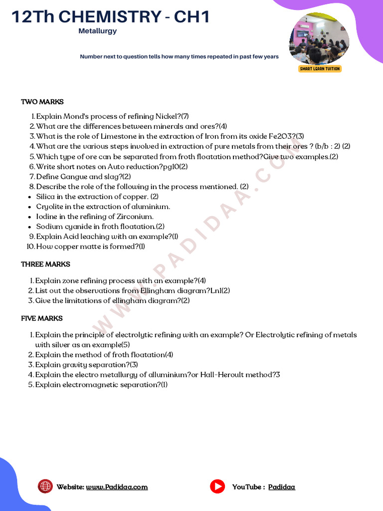 12th Chemistry CH 1 | PDF