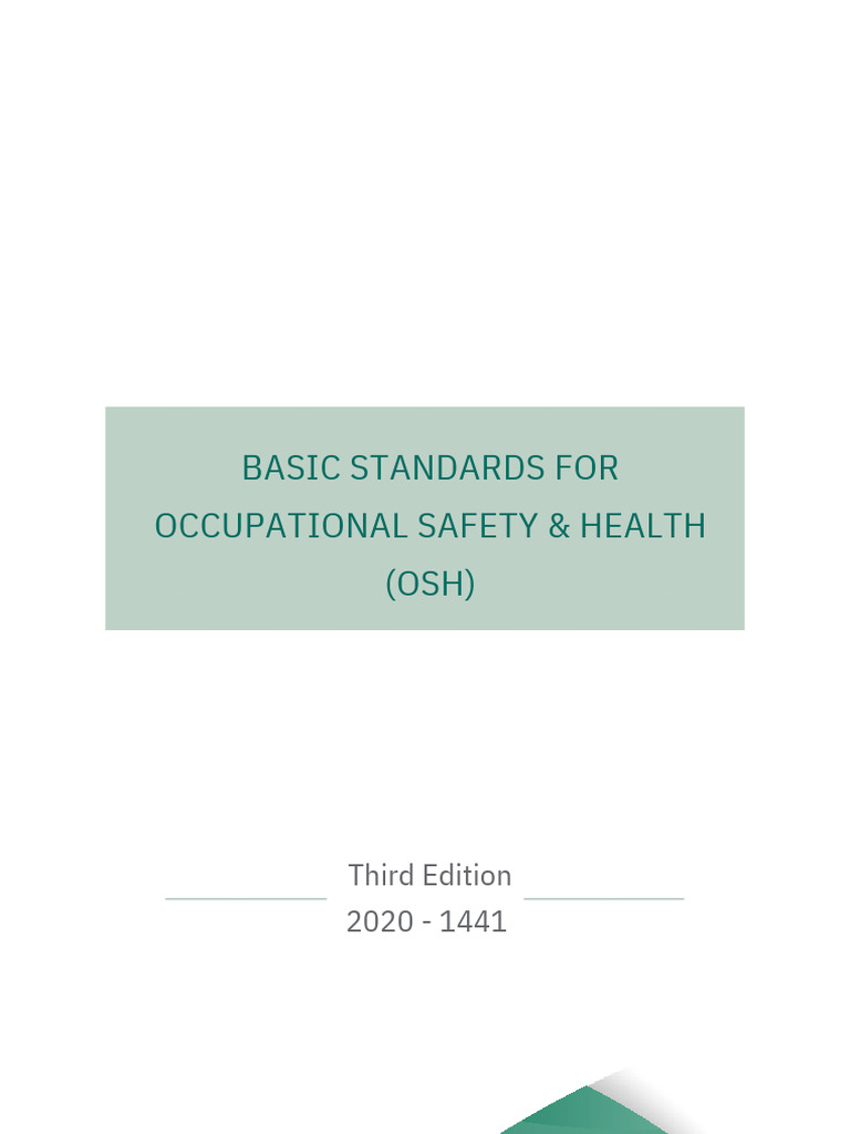 Basic Standards For Health & Safety Occupational PDF | PDF ...