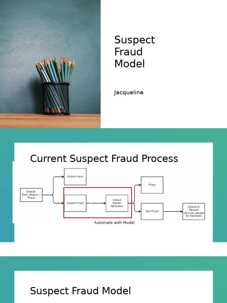 Suspect Fraud Model Analysis and Savings | PDF