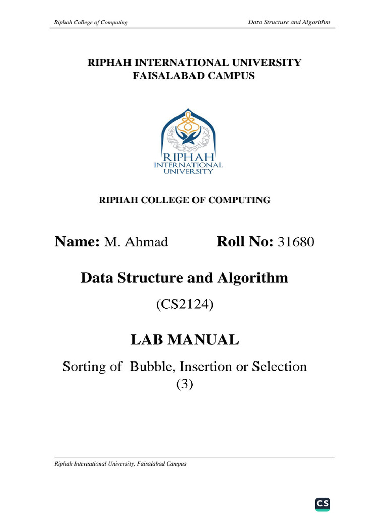 Final DSA Lab 3 | PDF