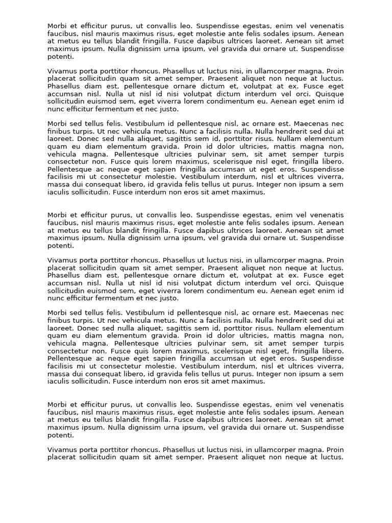 Morbi Et Efficitur Purus | PDF
