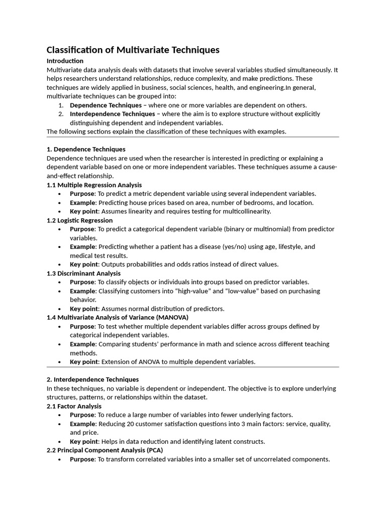 Multivariate Assignment 1 | PDF | Factor Analysis | Dependent And ...