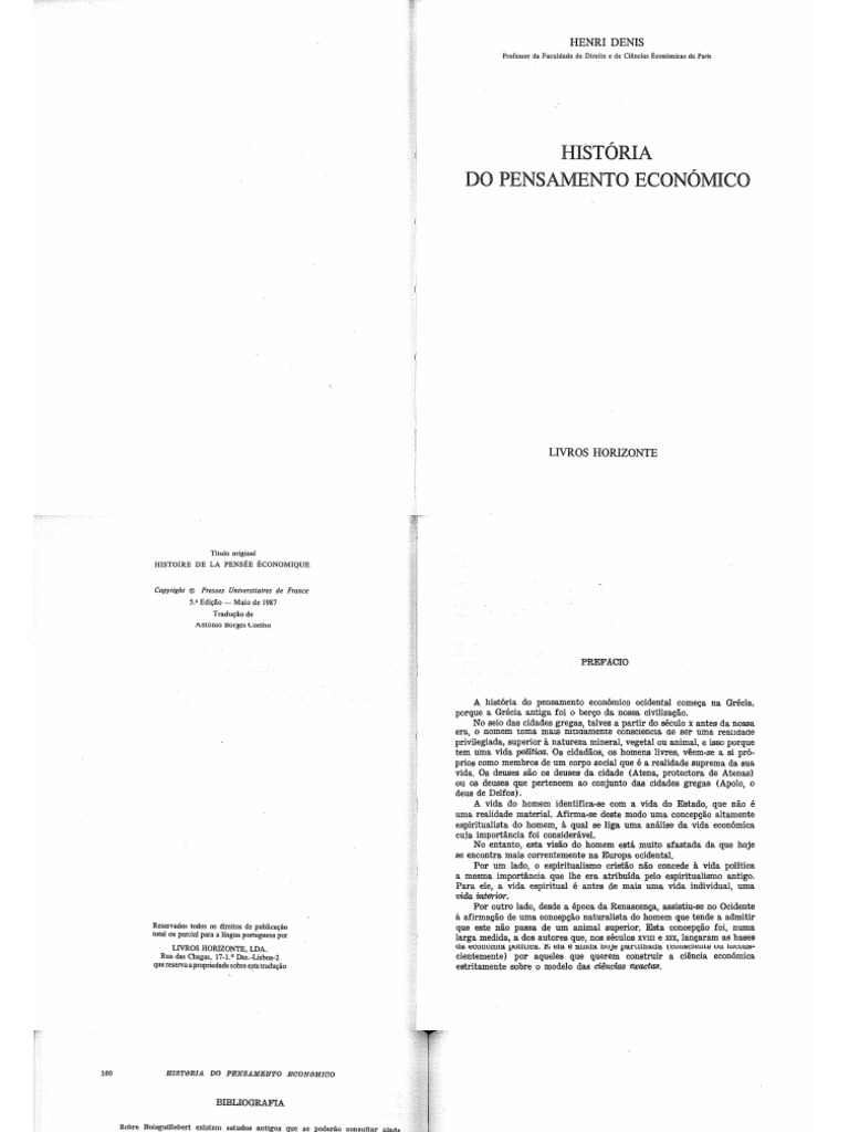 Fisiocratismo Henri Denis | PDF
