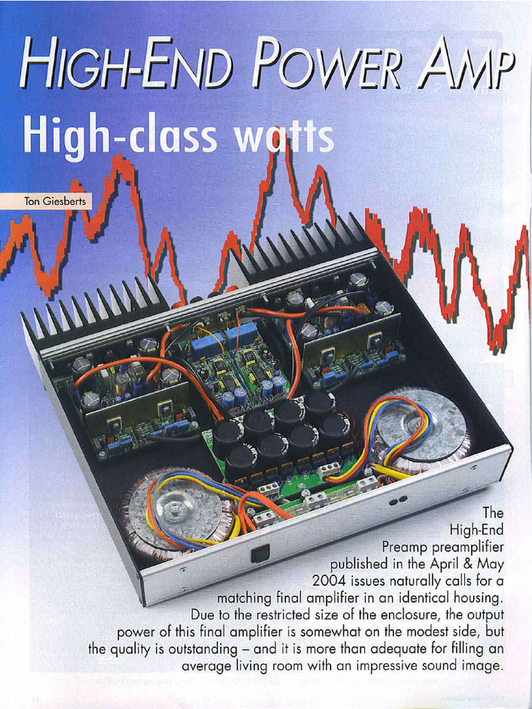 Hi Fi Audio Amplifier (Elektor) | PDF