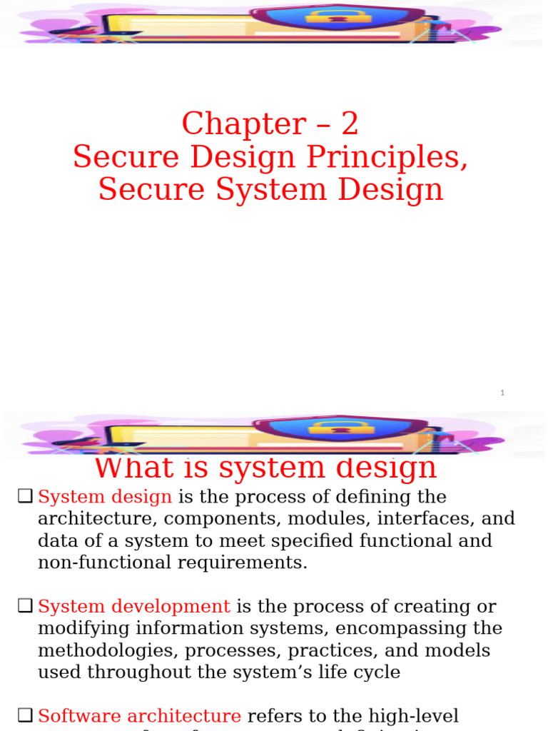 Chapter 2 Secure Design | PDF | Computer Security | Security