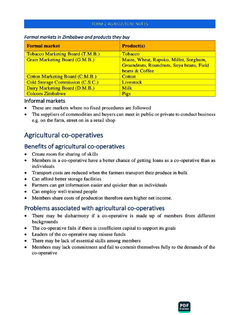 Agriculture Form 2 | PDF