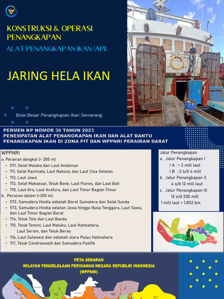 Alat Penangkapan Ikan: Jaring Hela dan Spesifikasinya | PDF