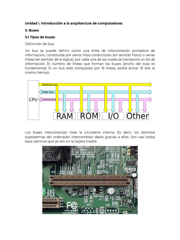 Tipos y Estructura de Buses en Computadoras | PDF | USB | Hardware de ...
