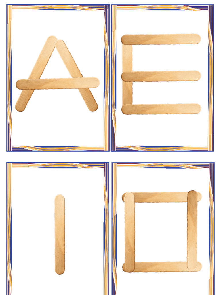 Vogais e Palitos de Picolés | PDF