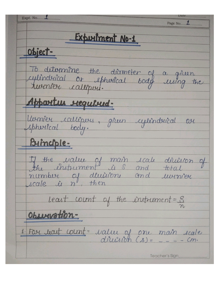 Physics - Practical File | PDF