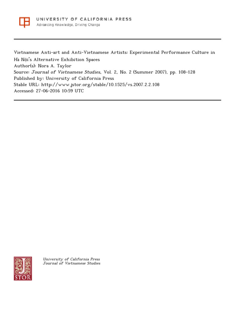 Vietnamese Experimental Performance Art | PDF | Performance Art ...