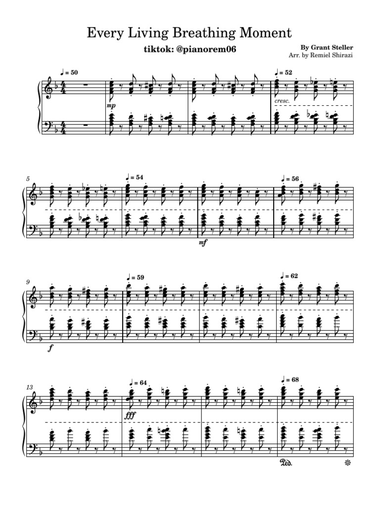 Every Living Breathing Moment Sheet Music | PDF