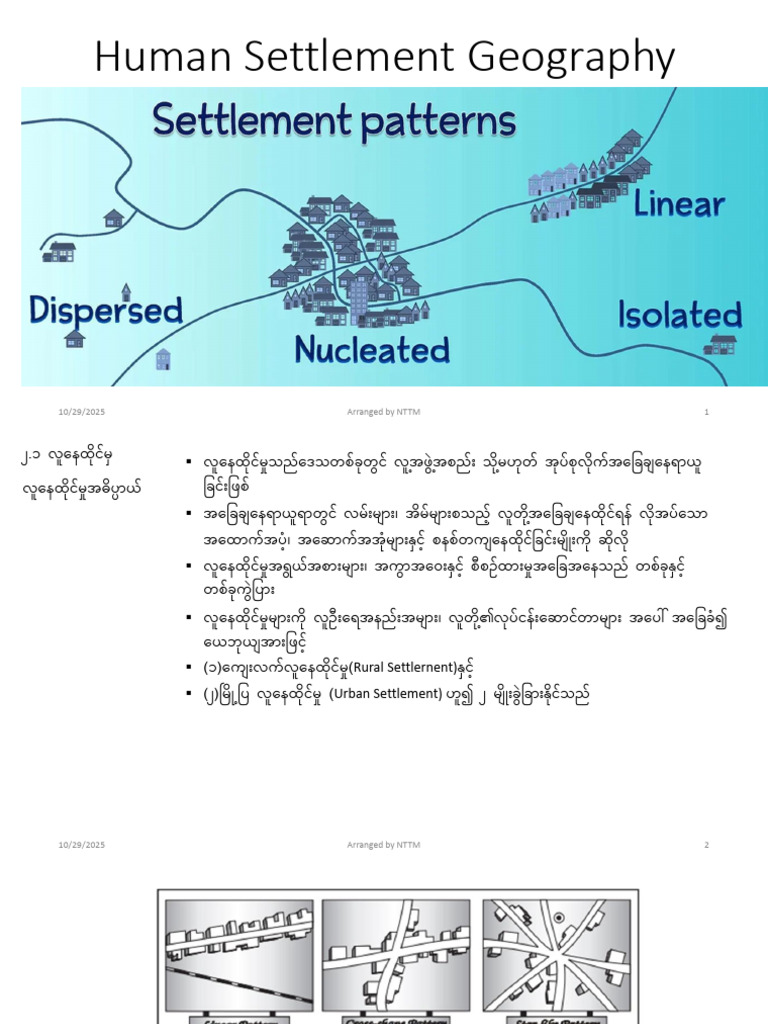 Human Settlement Geography | PDF