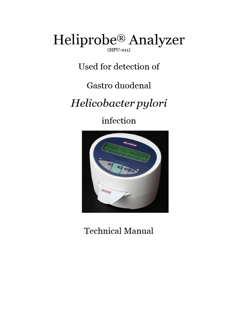 Heliprobe® Analyzer Technical Manual | PDF | Urea