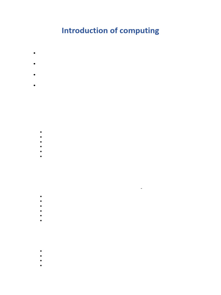 Unit1 - Introduction of Computing | PDF | Variable (Computer Science) | Programming