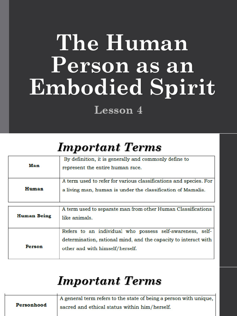 Module 4 Embodied Spirit | PDF | Soul | Mind