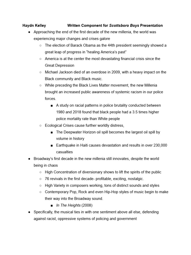 Scottsboro Boys Written Component-2 | PDF | Racism | Discrimination ...