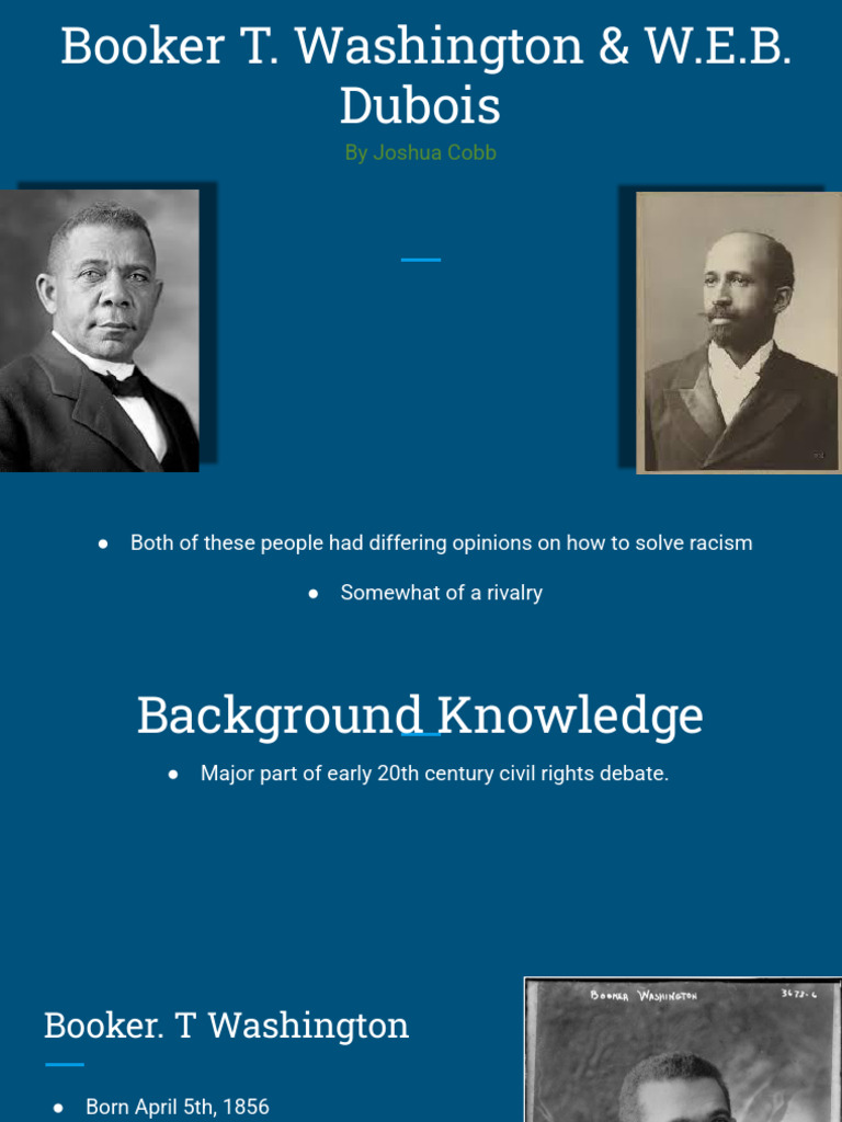 Washington vs. Dubois: Civil Rights Debate | PDF