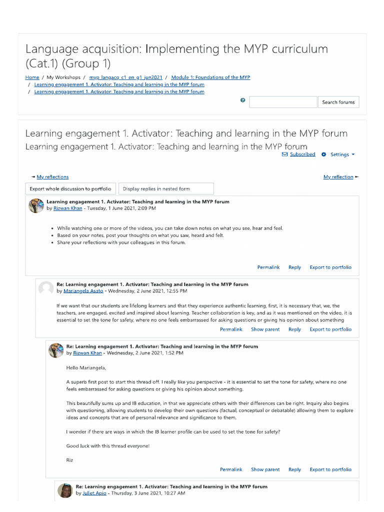 Module 1 Foundations of The MYP | PDF