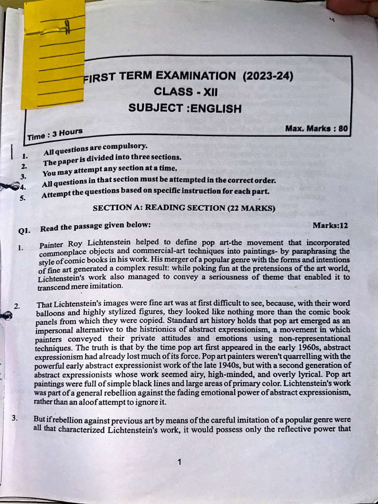 Term 1 Papers | PDF