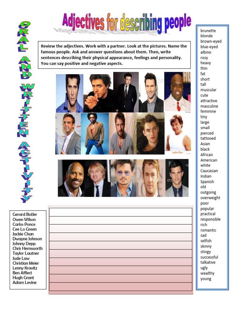 Adjectives For Describing People | PDF | Entertainers