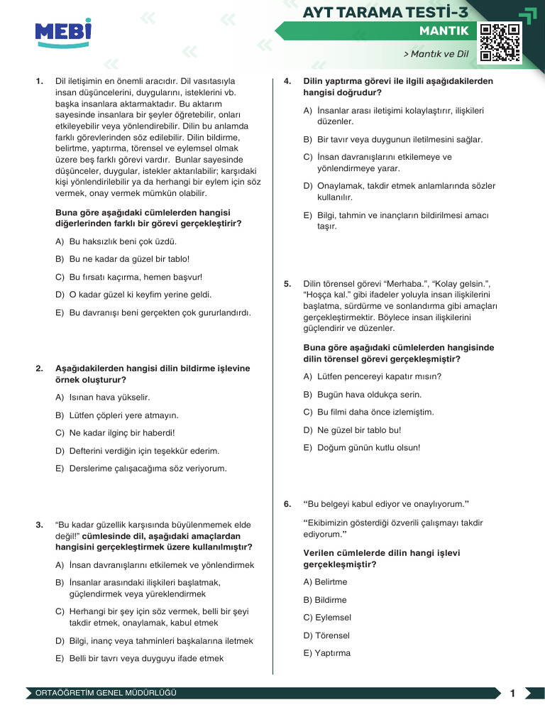 Mantik: Mantık Ve Dil | PDF
