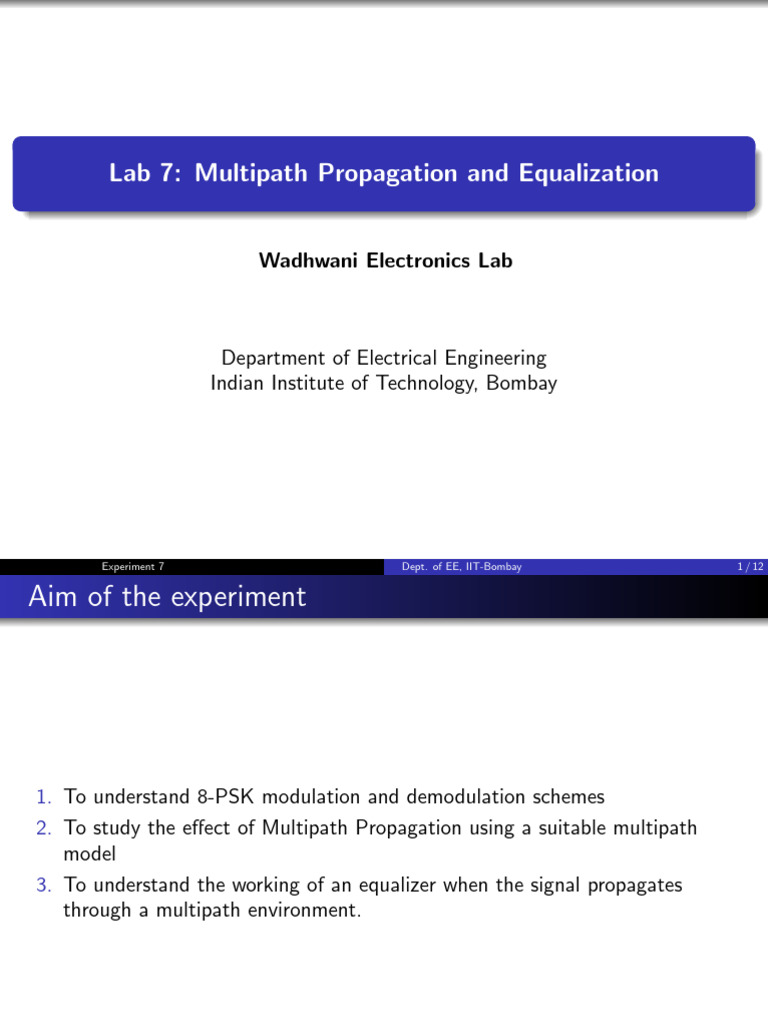 Lab7 (Multipath) Manual | PDF | Computer Engineering | Information And Communications Technology