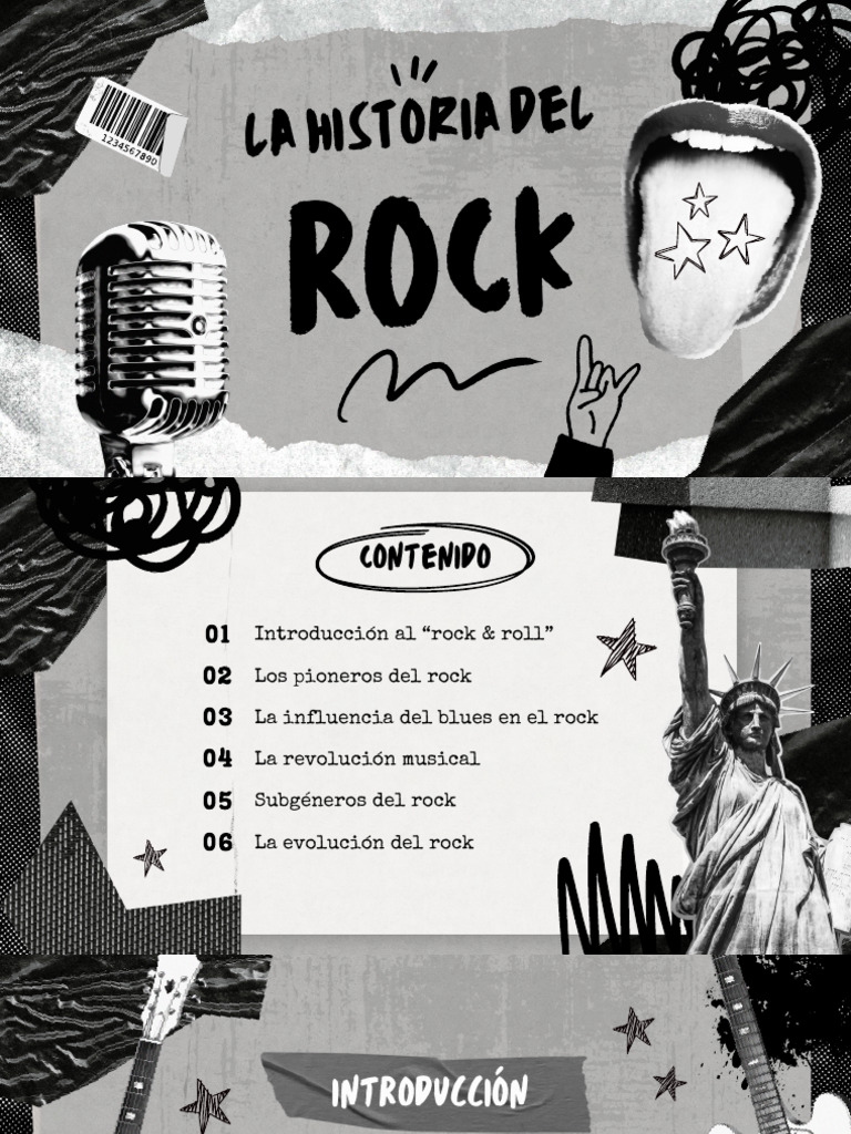 Presentación Historia Del Rock Collage Blanco y Negro - 20251028 ...