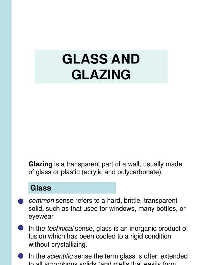 07 Glass | PDF | Glasses | Annealing (Metallurgy)