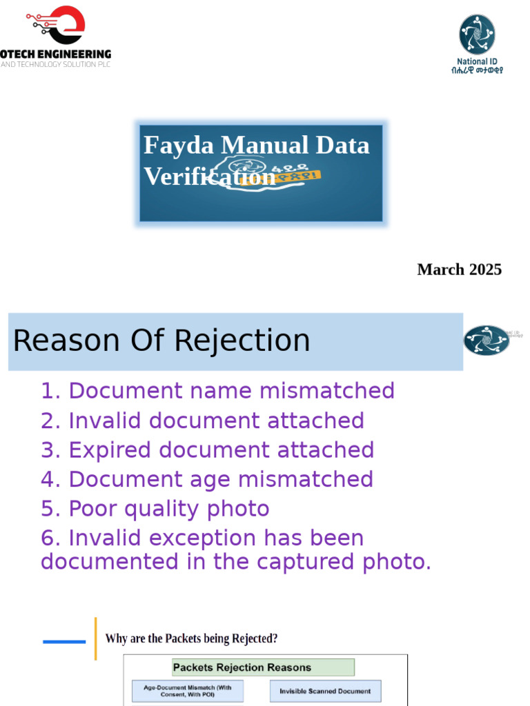 Day3 - Fayda Manual Data Verfication | PDF