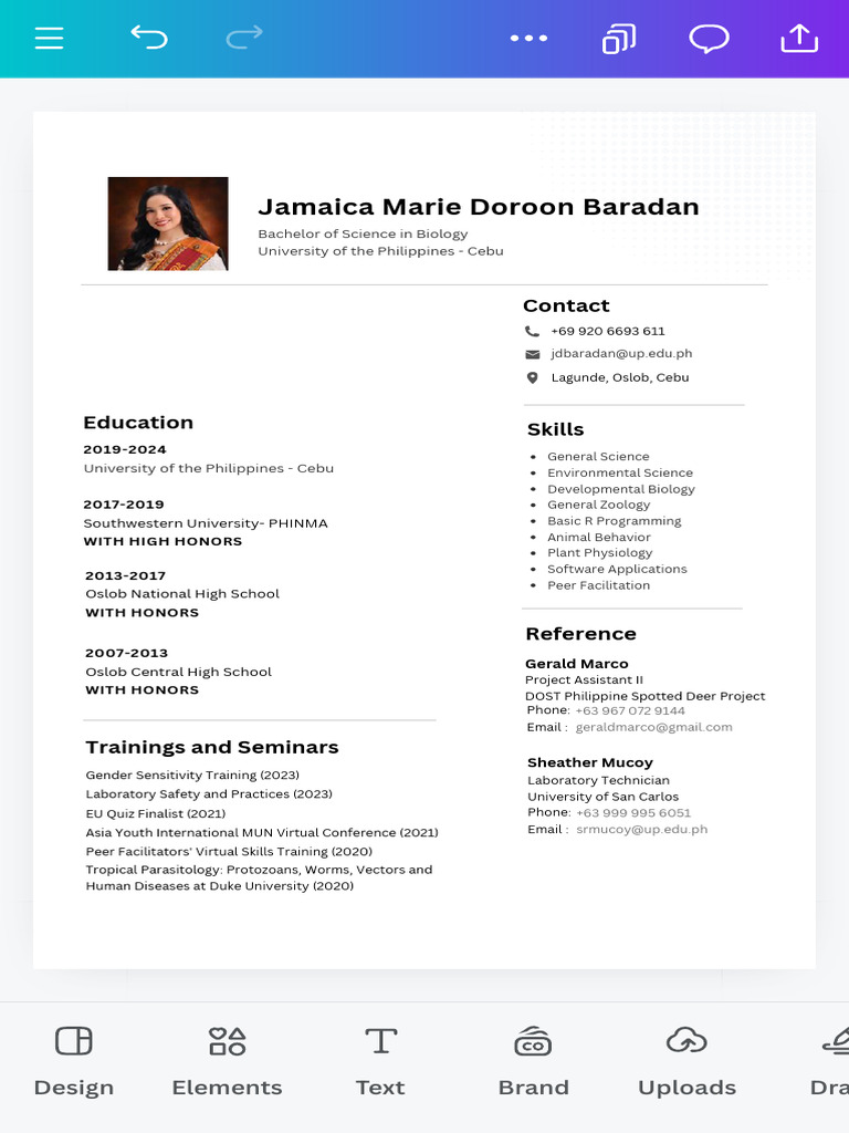 Black White Monochrome Minimalist Simple Marketing Manager Curriculum ...