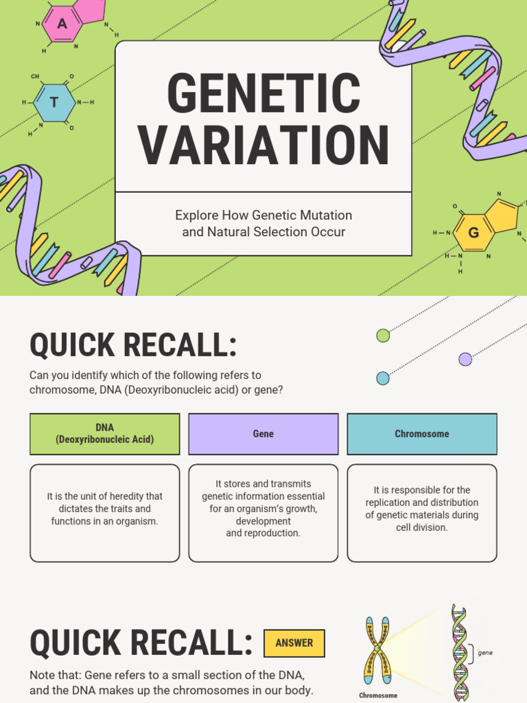 Genetic Variation Education Presentation in Green Beige Style ...