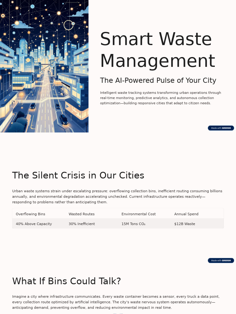 Smart Waste Management Solutions | PDF | Artificial Intelligence ...