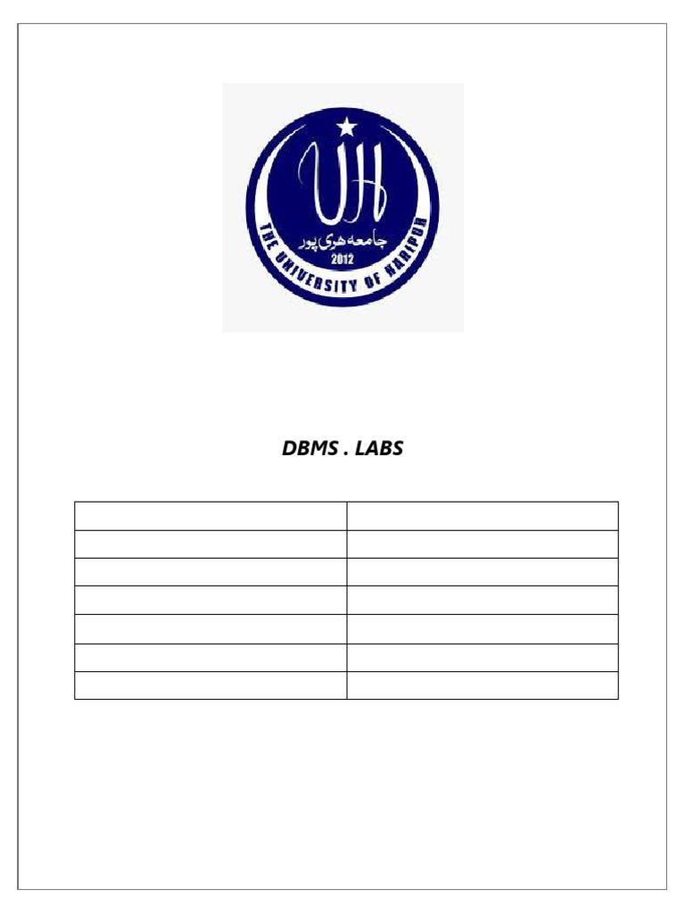 DBMS - Lab - Task (1) .docxNEW - Docx 23 | PDF | Table (Database) | Databases