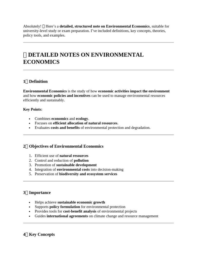 Understanding Environmental Economics | PDF | Externality | Sustainability
