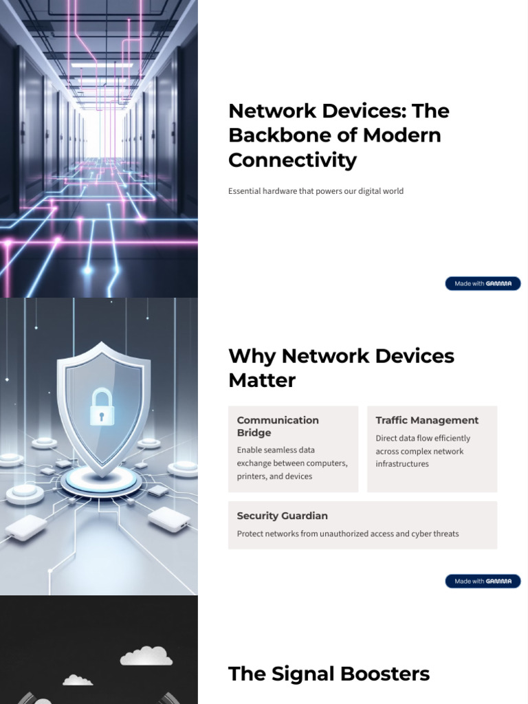 Network Devices The Backbone of Modern Connectivity | PDF | Computer ...