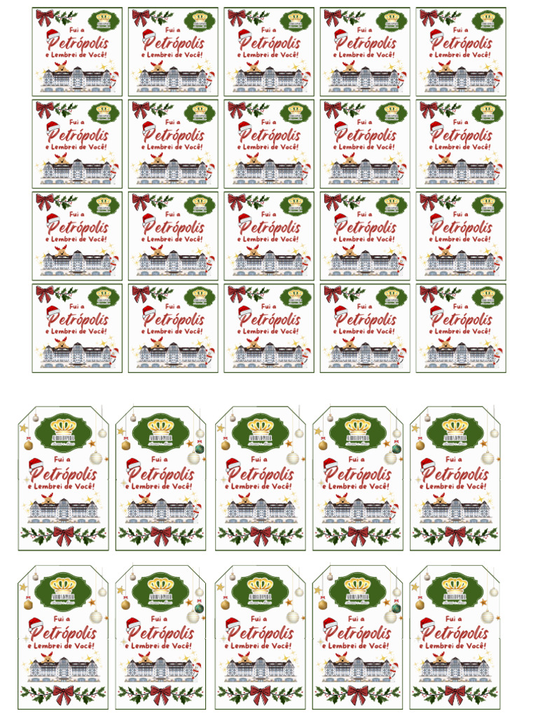 Beige Brown Cute Aesthetic Christmas Gift Tags Document | PDF