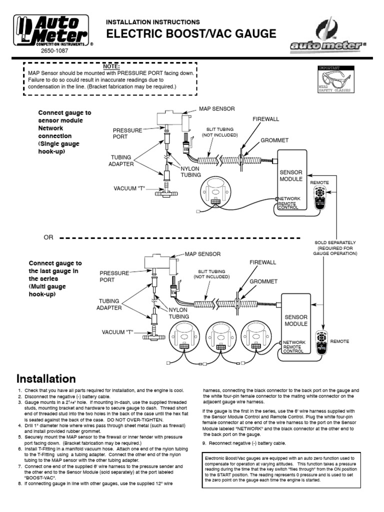 Installation Guide for AutoMeter Gauges | PDF | Electrical Connector | Leak