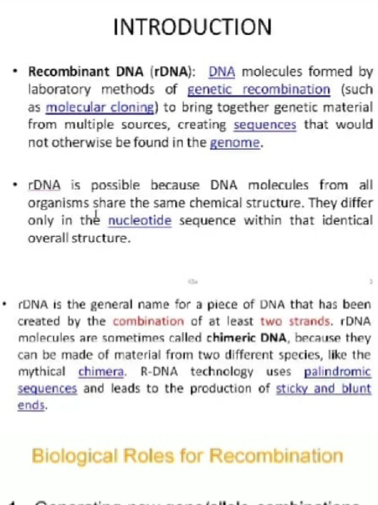 303 12 Recombinant DNA Slide | PDF
