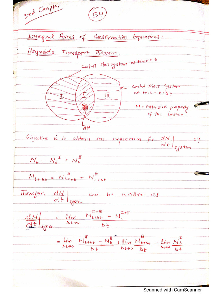 Chapter 3. Integral Forms of Conservation Equations | PDF