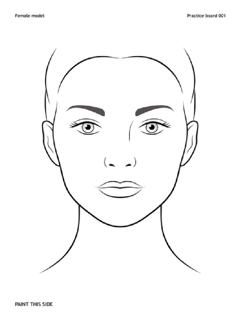 Practice Board Face Painting Female 600nw 773971060 | PDF