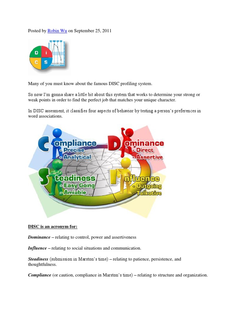 Understanding Marston's DISC Model | PDF | Psychology | Psychological ...