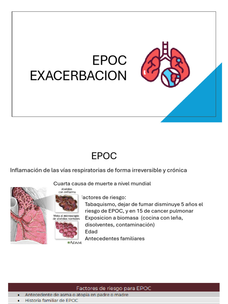 Guía Completa sobre EPOC y su Manejo | PDF | Neumonía | Enfermedad ...