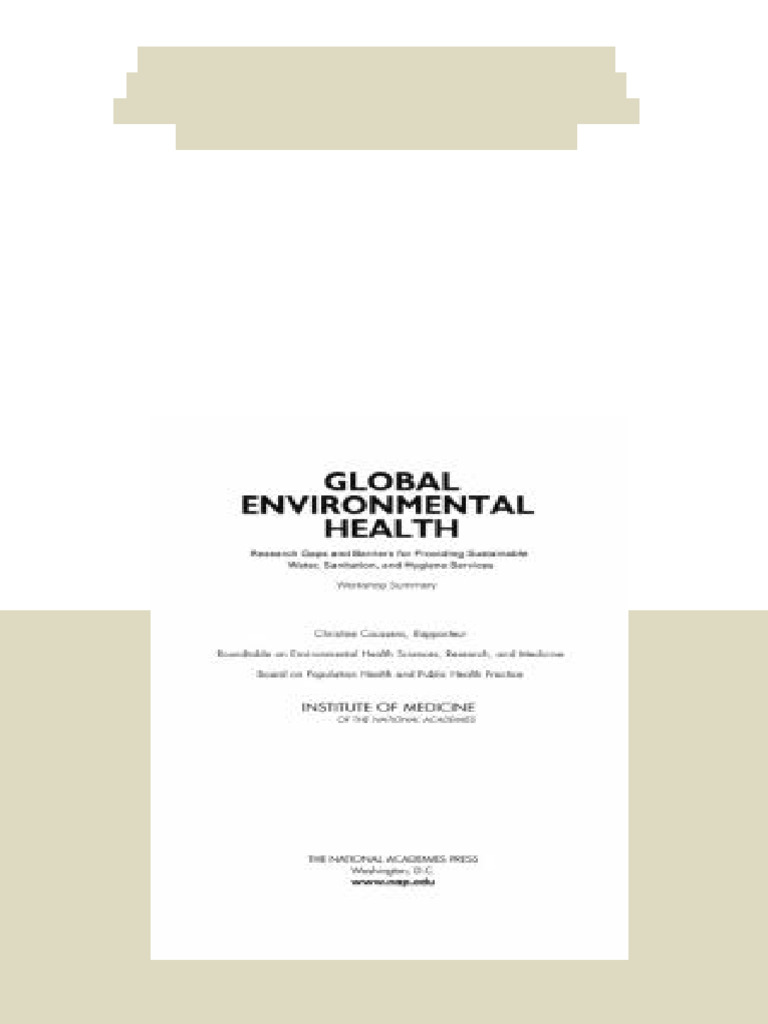 Global Environmental Health Research Gaps and Barriers for Providing ...