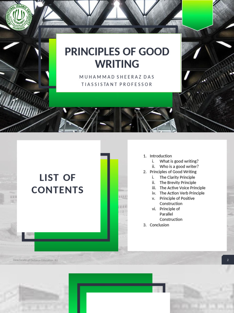 2 - Principles of Good Writing | PDF | Linguistics | Grammar